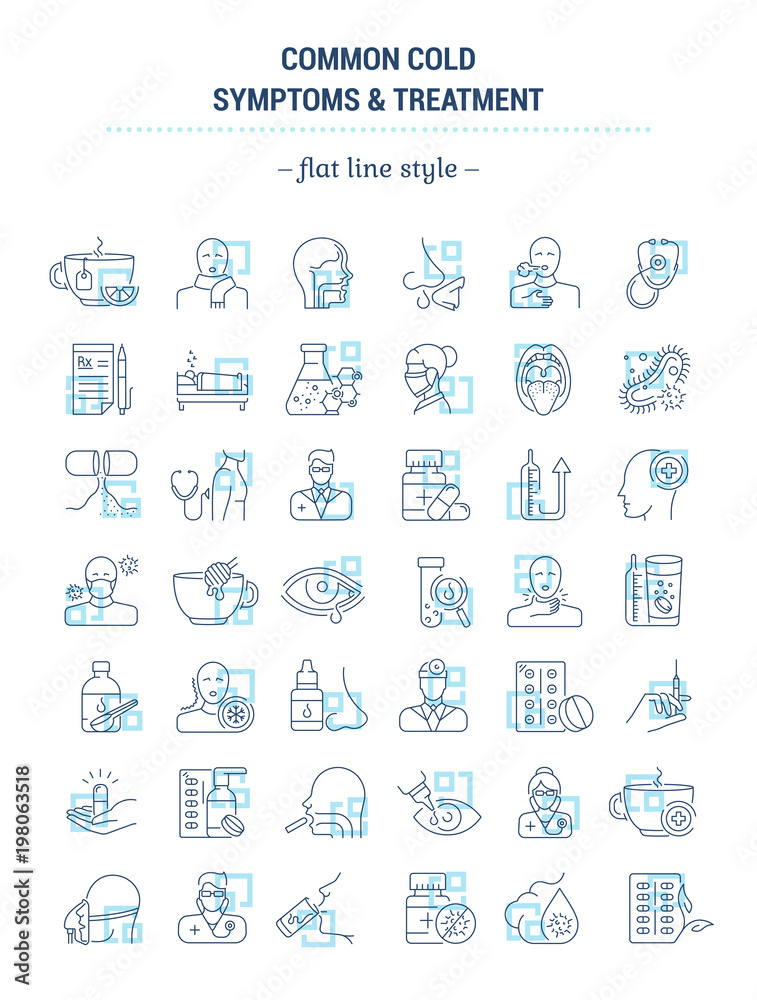 Vector graphic set. Icons in flat, contour, outline thin and linear ...