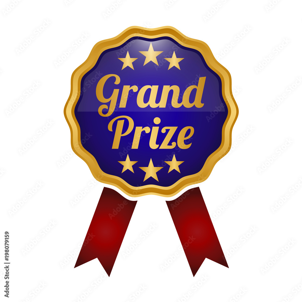 Grand Prize label on white background. Stock Vector | Adobe Stock