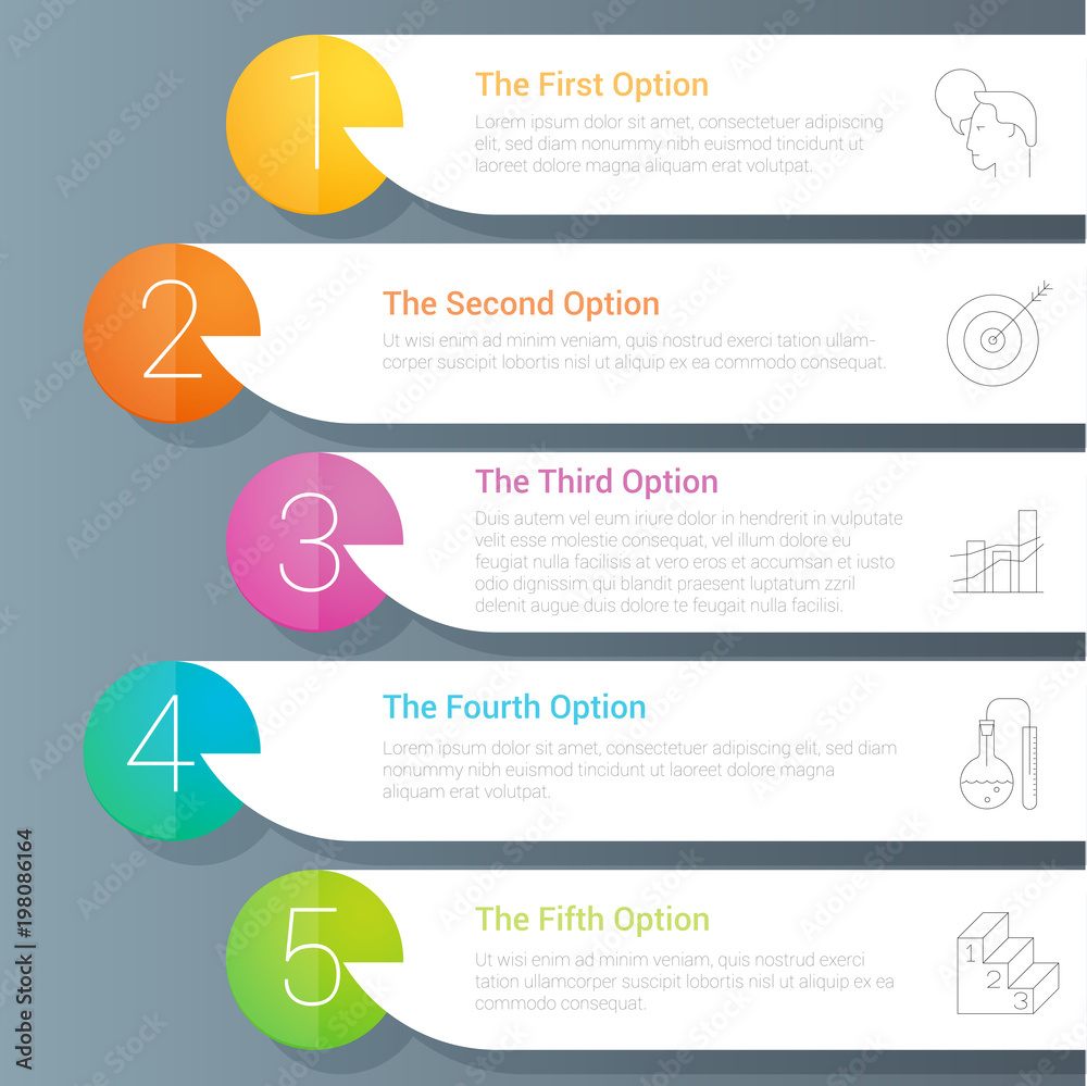 step by step vector template Stock Vector | Adobe Stock