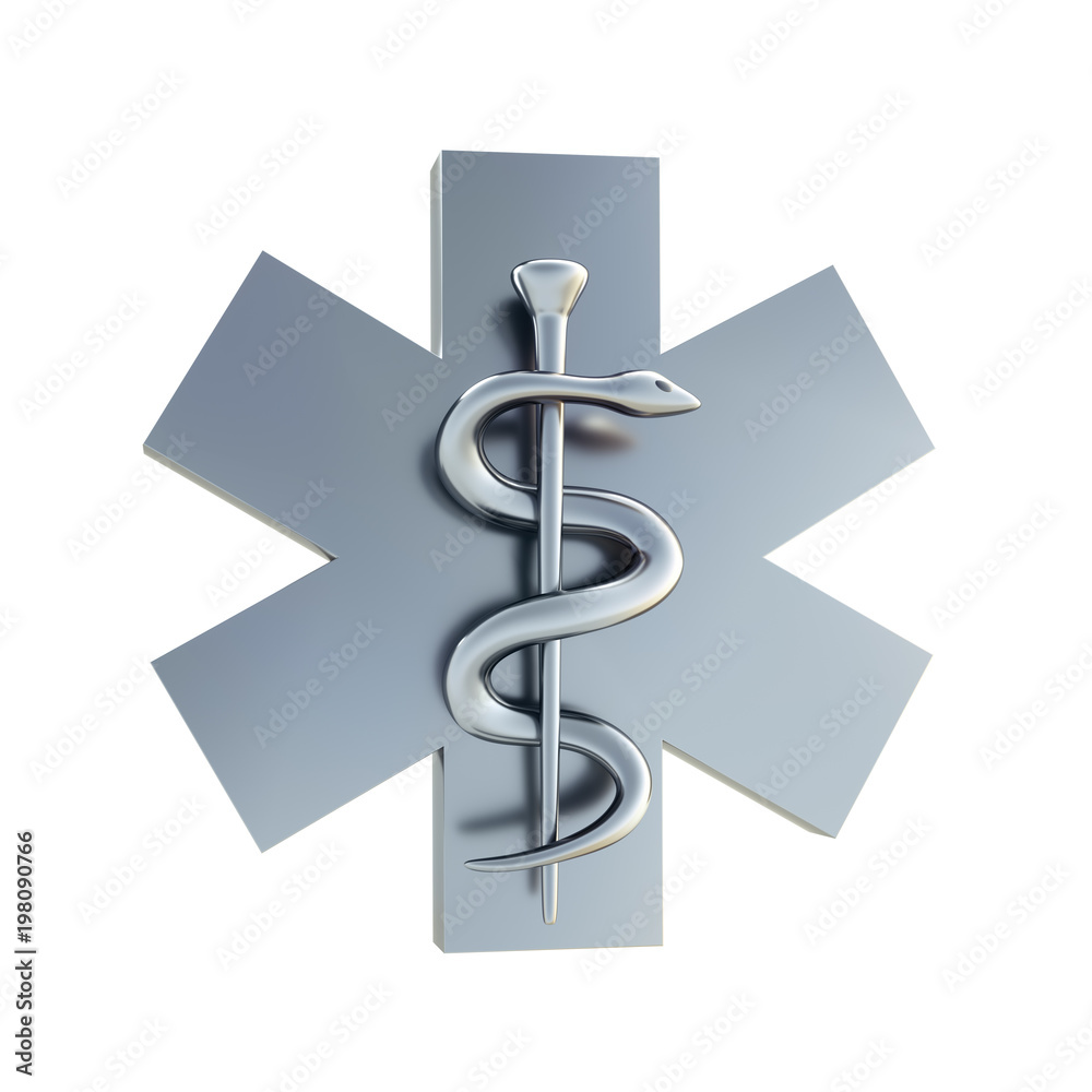 Äskulapstab mit Schlange - Symbol Stock-Illustration | Adobe Stock