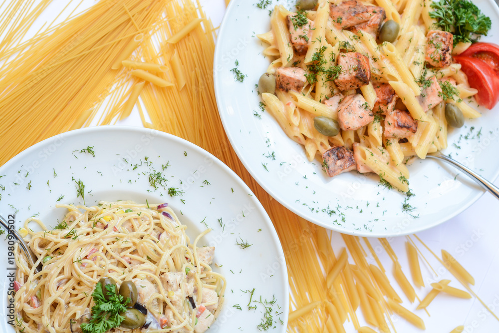 fresh, food, plate, spaghetti, pasta, italian, top, sauce, cooked ...