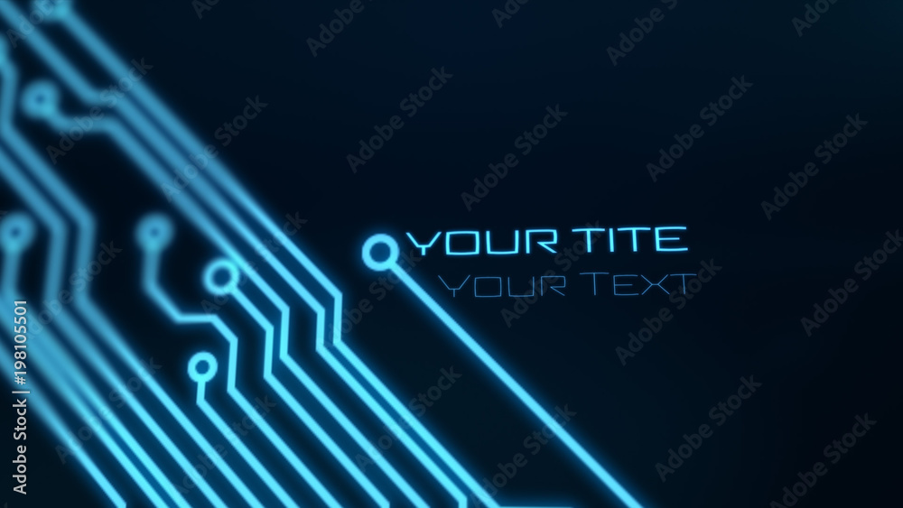 Circuit Connections Title Stock Template | Adobe Stock