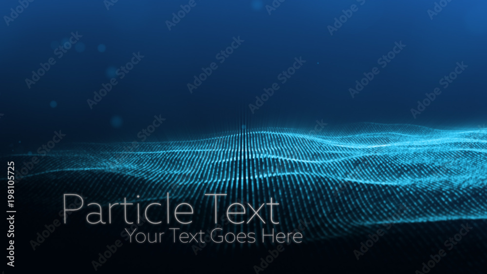 Particle Wave Titles Stock Template | Adobe Stock