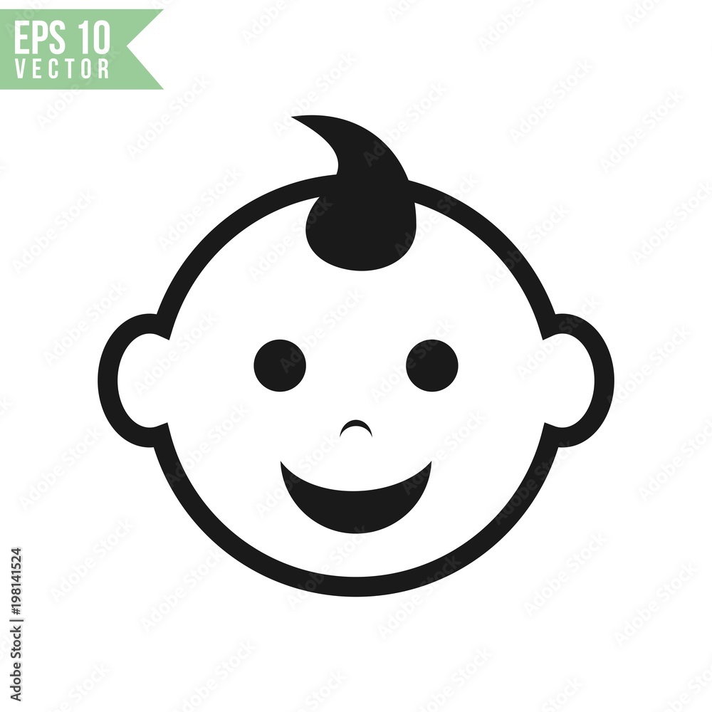 baby face icon vector template Stock Vector | Adobe Stock