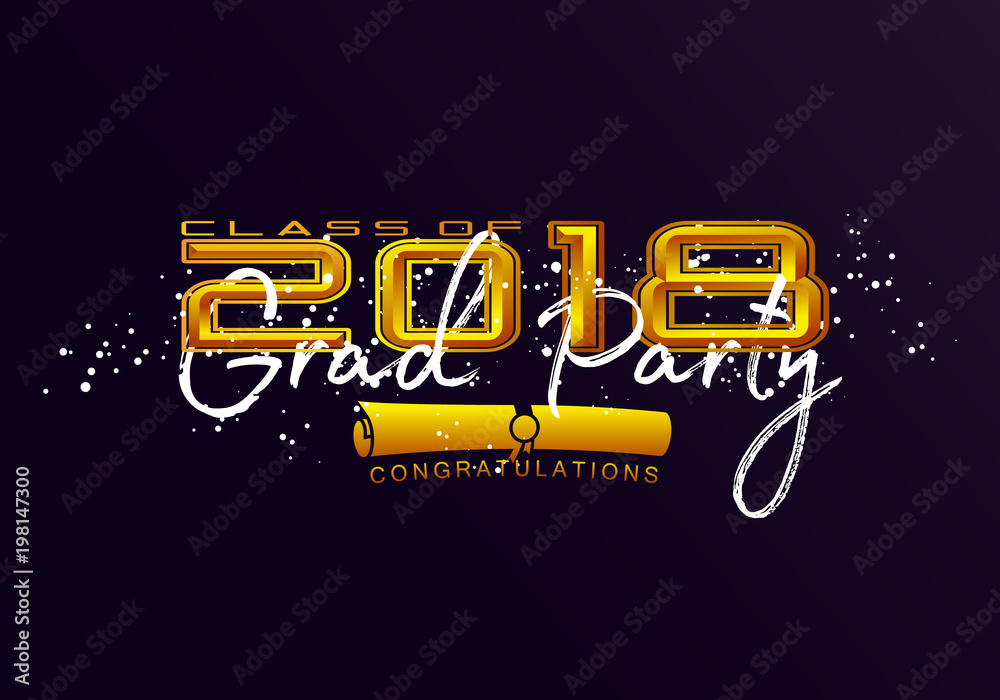 Graduation label. Vector text for graduation design, congratulation ...