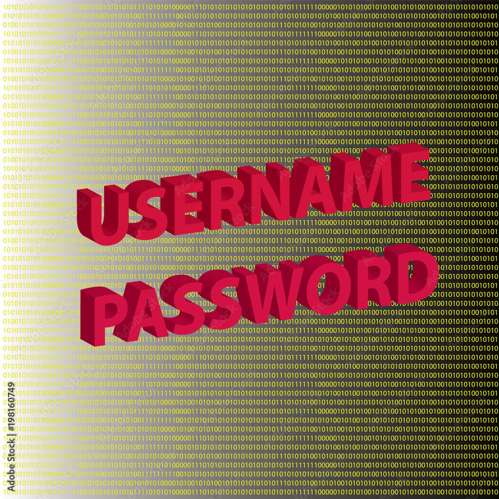 Hacking username and password of concept or Cyber threat technology ...