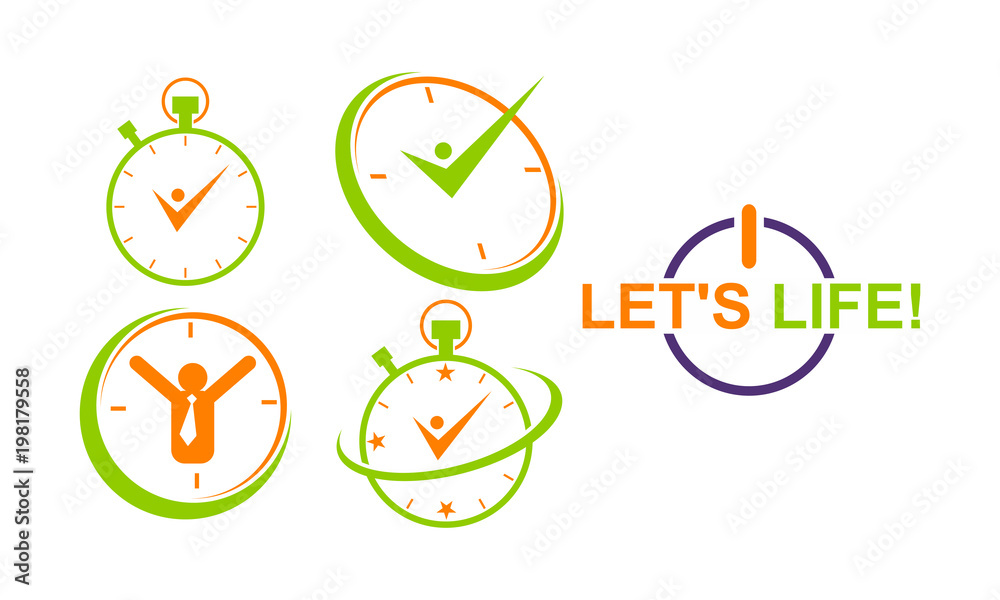 Time Management Template Set Stock Vector | Adobe Stock