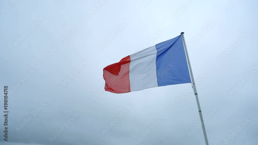 French flag waving in loop Stock Video | Adobe Stock