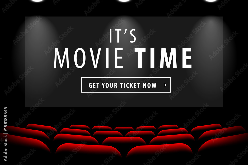 Cinema screen view Stock Vector | Adobe Stock