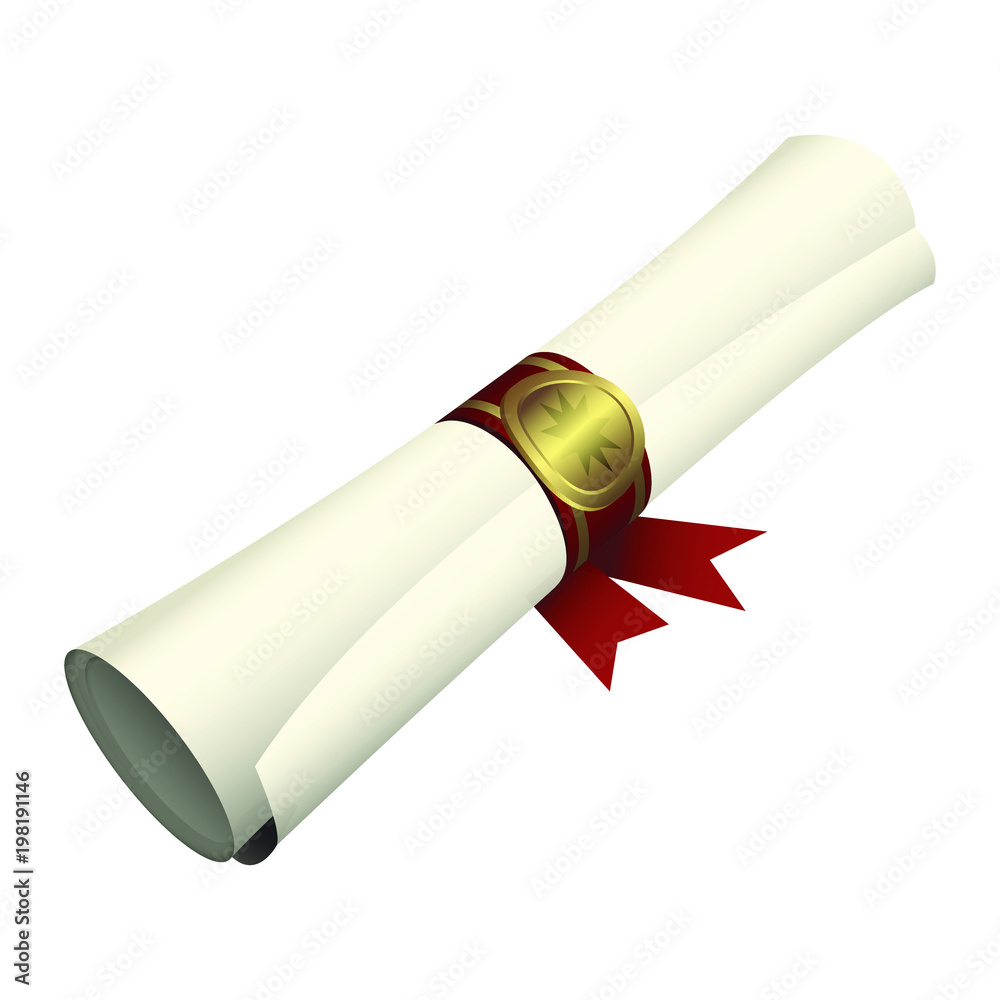 Graduation scroll vector design Stock Vector | Adobe Stock