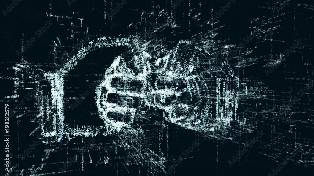 Conflict logo, a design consisting of a code of numbers and a symbol ...