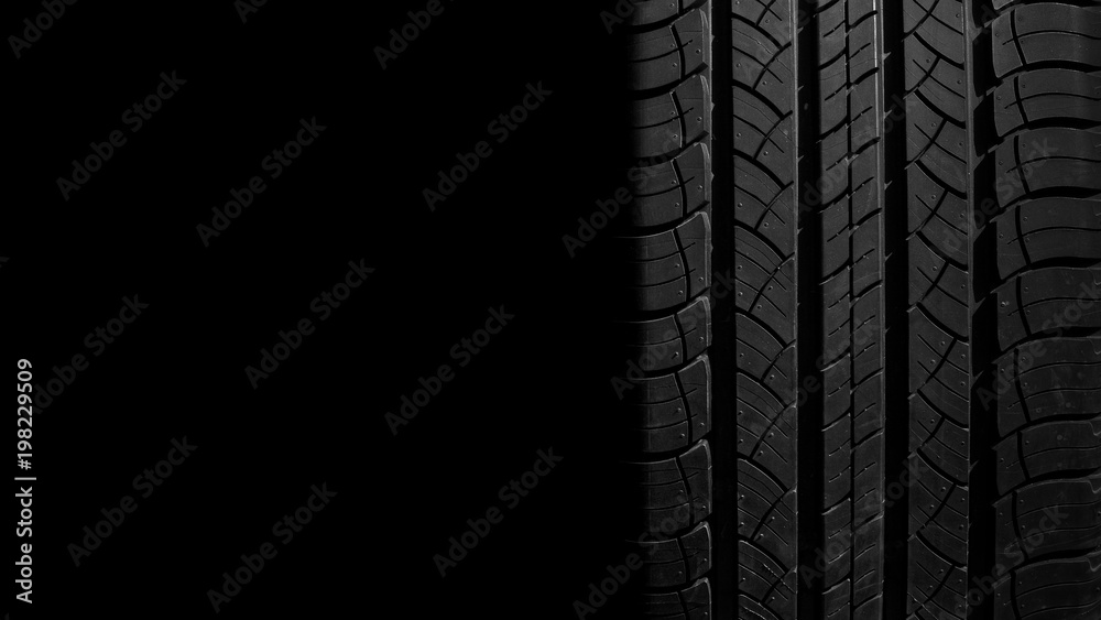 new tire texture in the dark for background Stock Photo | Adobe Stock