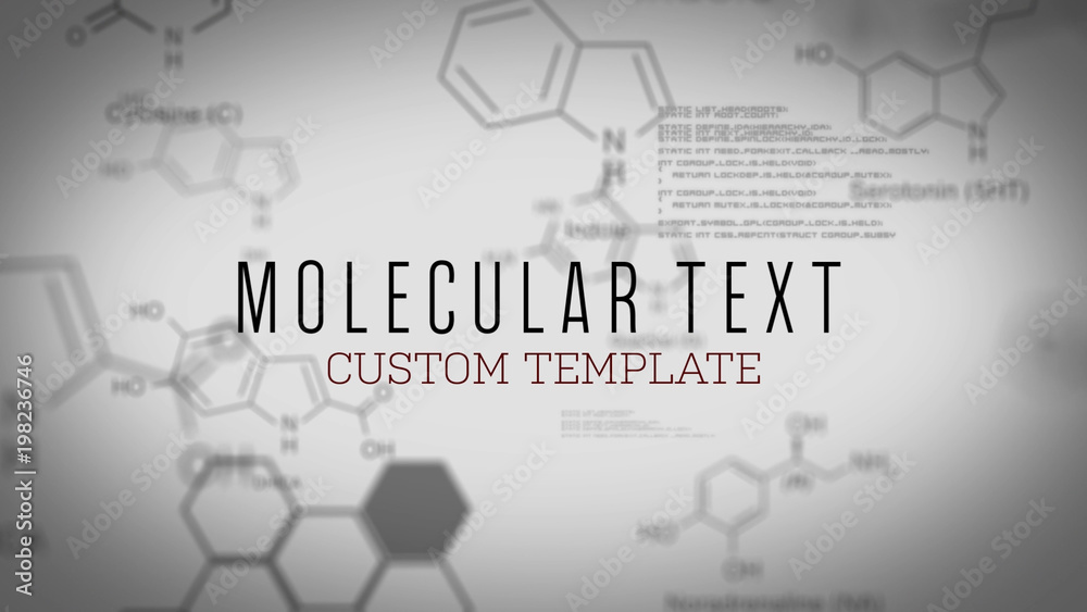 Molecular Formula Titles Stock Template | Adobe Stock