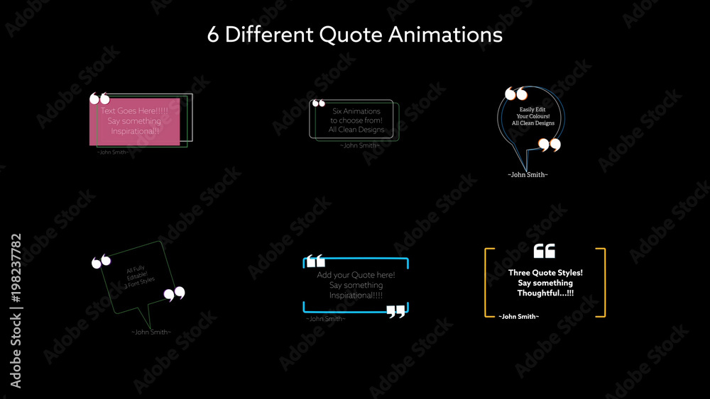 Simple Outline Quotes Stock Template | Adobe Stock