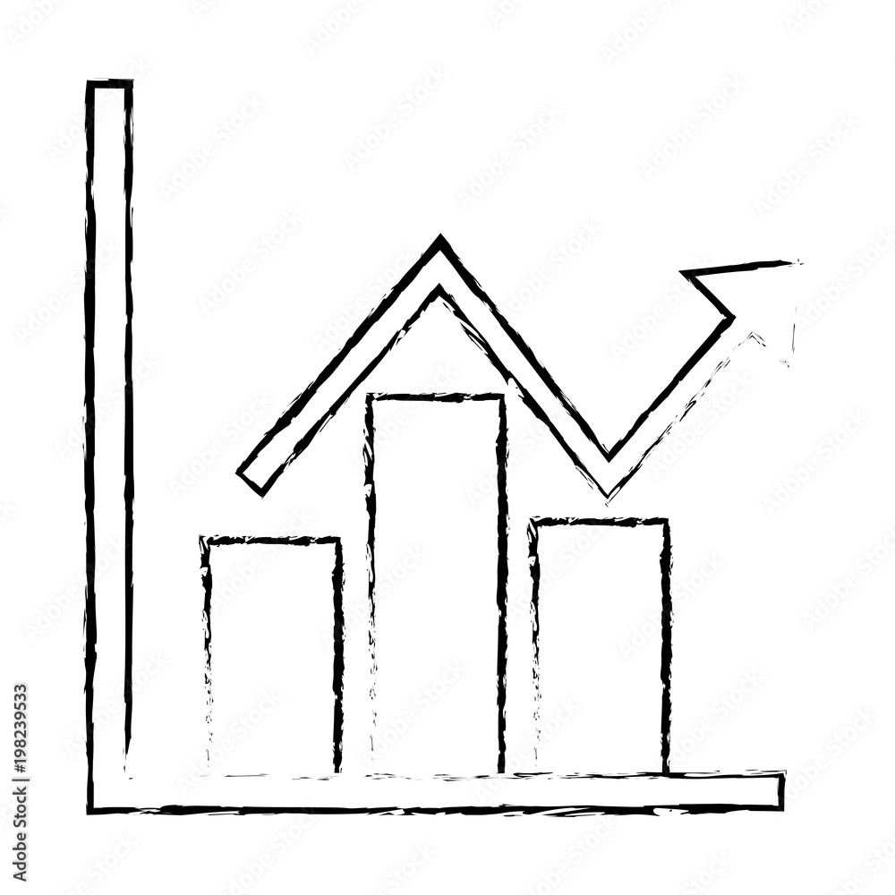 business financial bar graph chart diagram growth profit vector ...