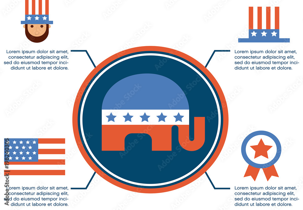 America-Themed Infographic Layout Stock Template | Adobe Stock