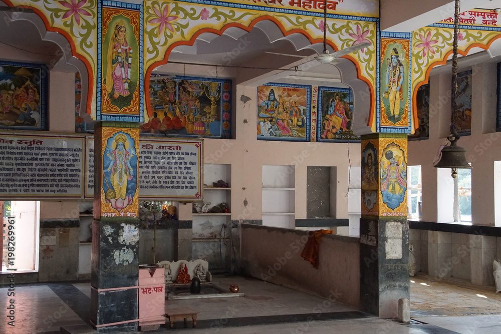 Altar and shrine of the Khole Ke Hanuman Ji Temple Stock Photo | Adobe ...