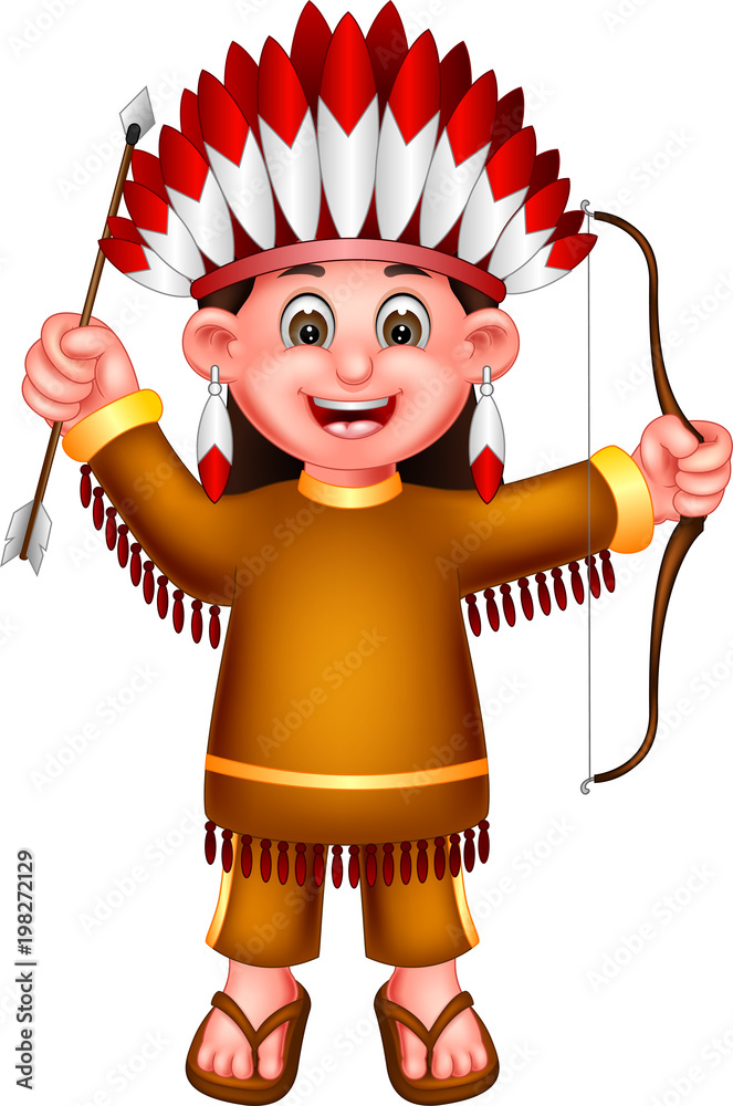 funny indian girl cartoon standing with laughing Stock Illustration ...