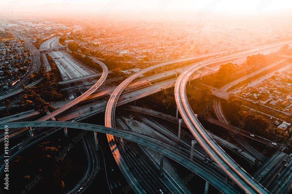 High angle view of highways Stock Photo | Adobe Stock