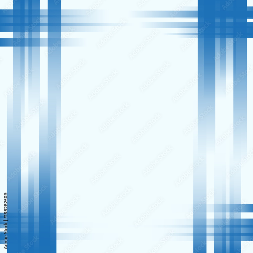 Square frame of gradient blue cross strips. Abstract textured ...