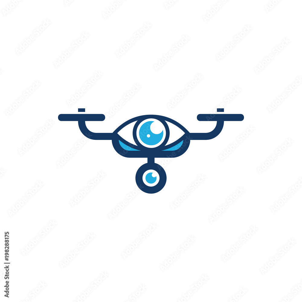 Eye Drone Logo Icon Design Stock Vector | Adobe Stock