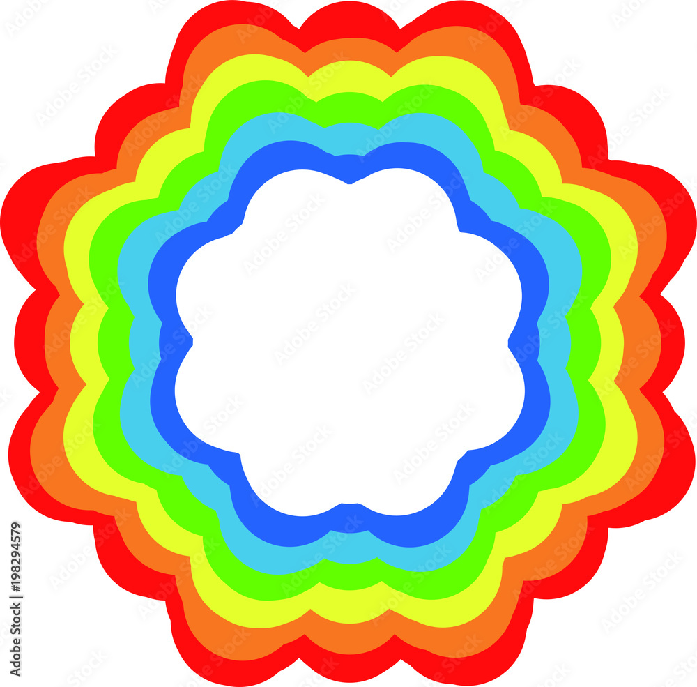 Rainbow color frame 5 Stock Vector | Adobe Stock