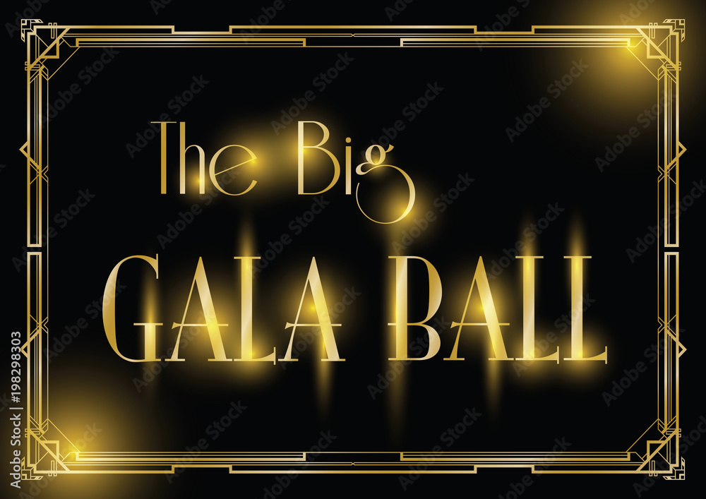 big gala ball art deco background Stock Vector | Adobe Stock
