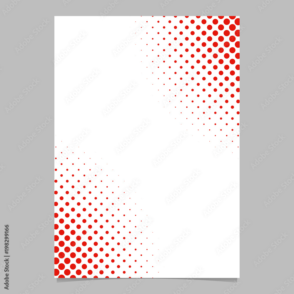 Halftone dot pattern flyer template - vector brochure background ...
