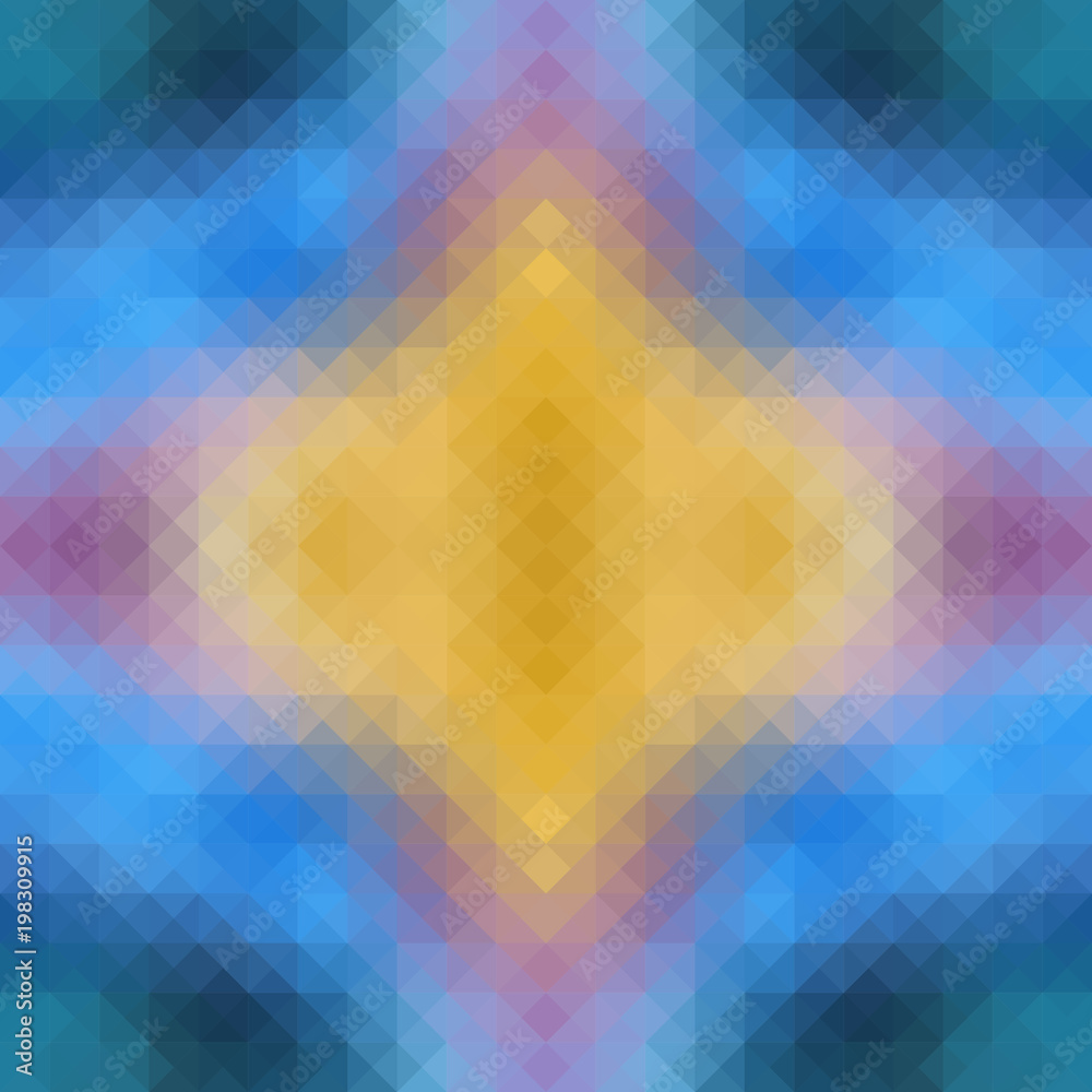 Light Blue, Yellow vector Pattern. triangular template. Geometric ...