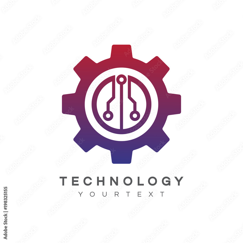 technology logo design Stock Vector | Adobe Stock