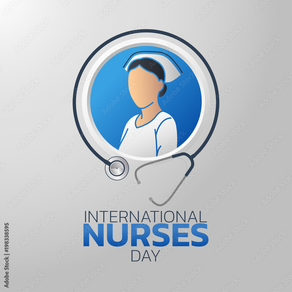 International Nurses Day logo icon design, vector illustration Stock ...