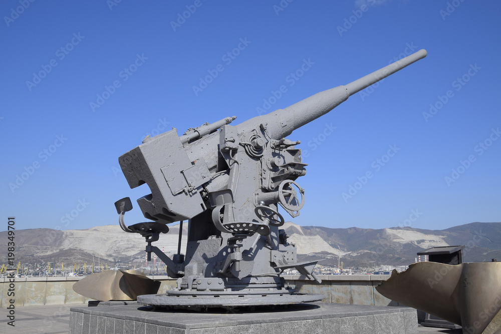 Artillery battle cannon, raised from the bottom of the Black Sea ...