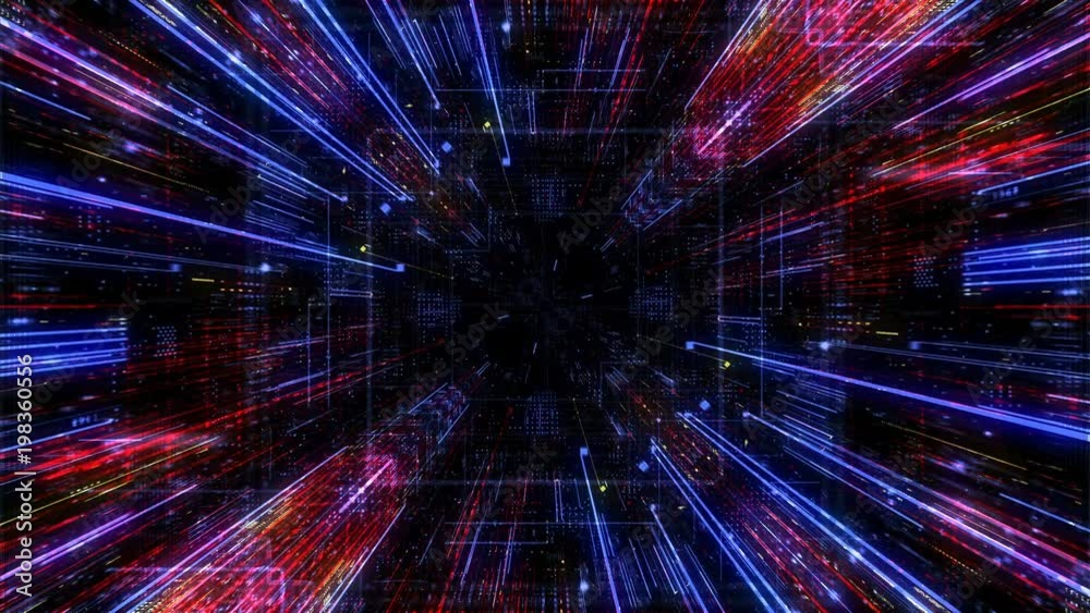 Abstract digital abstract virtual city. Scanning city for hackers attack concept. Software ...