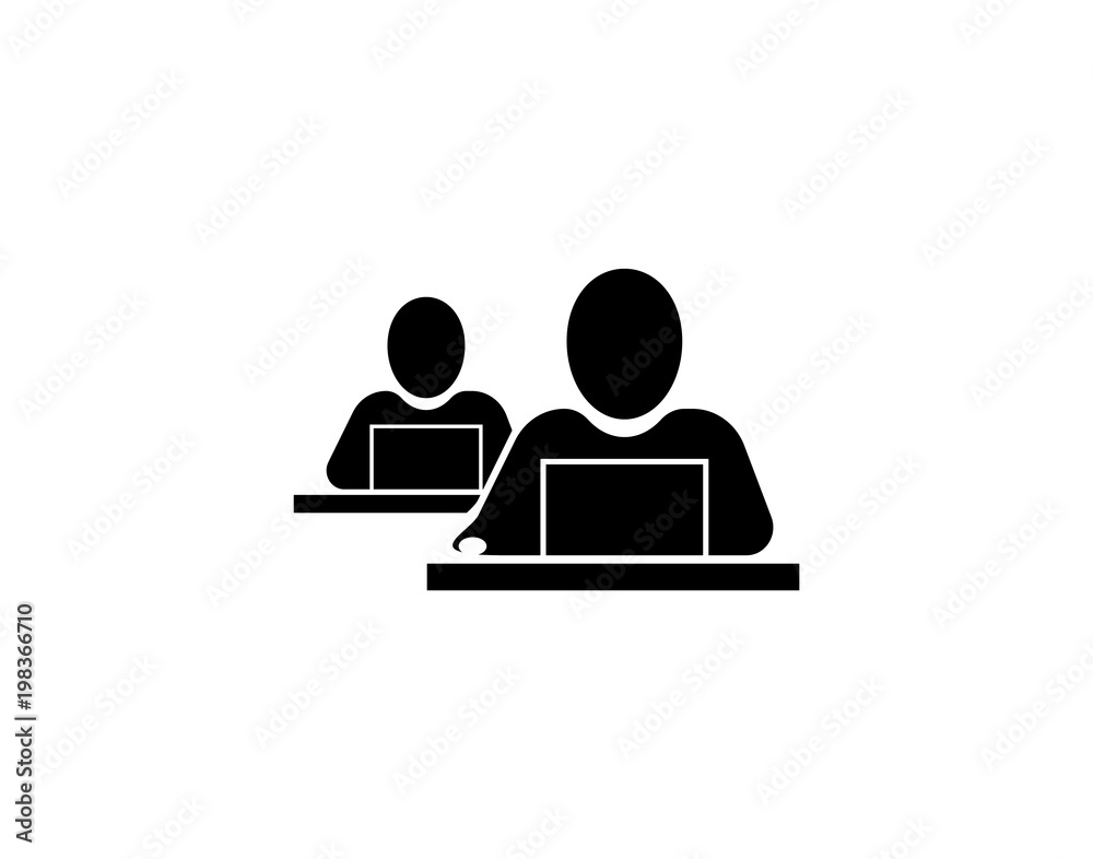 Working On Computer Icon