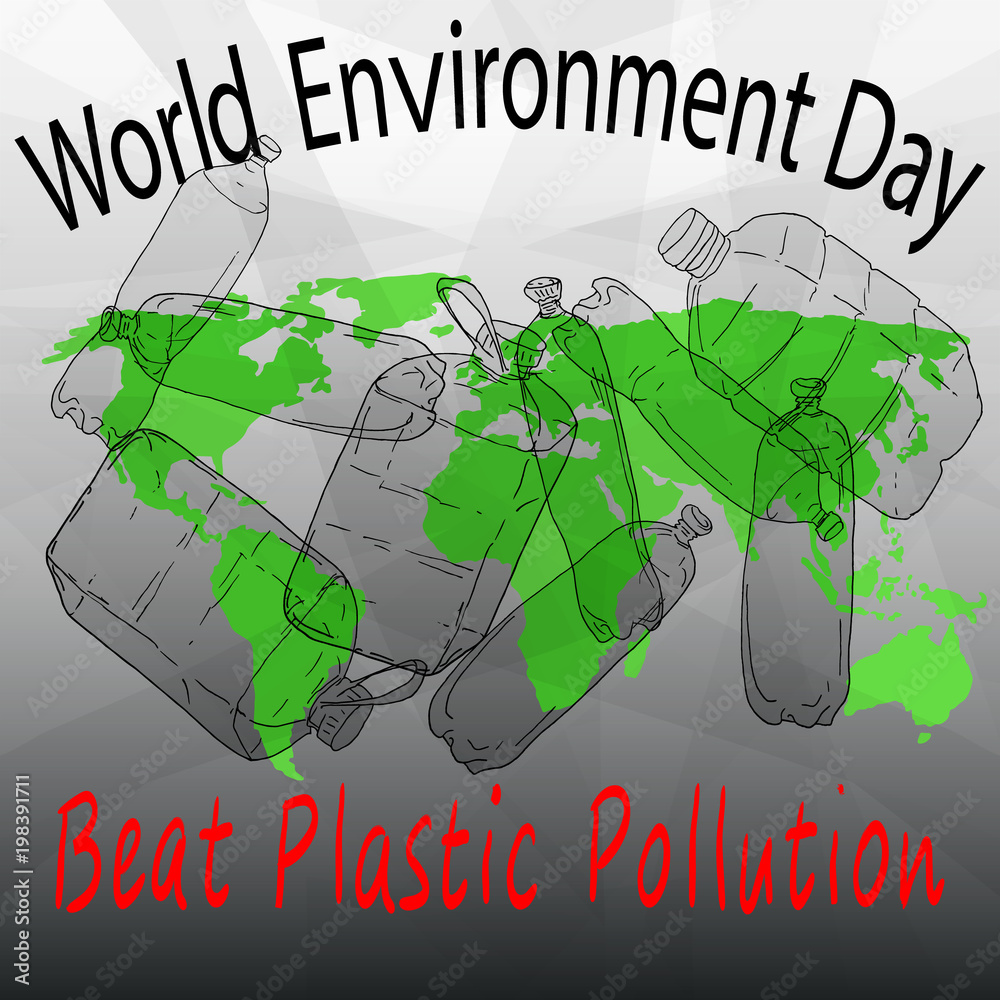 Beat Plastic Pollution. World Environment Day Stock Vector | Adobe Stock
