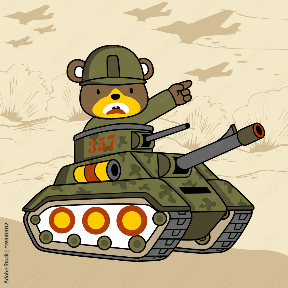 Funny Soldier Cartoon