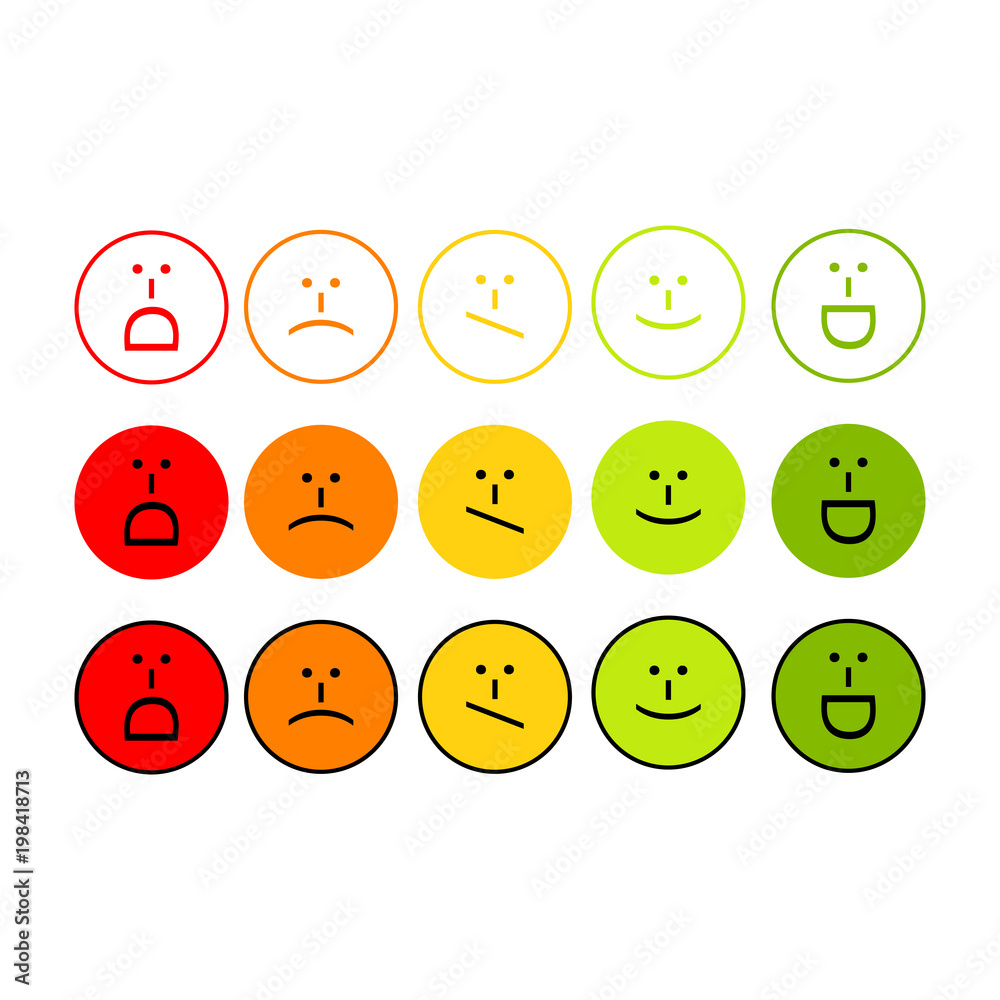 Set of emoticons, emoji of punctuation. Characters isolated. Vector ...