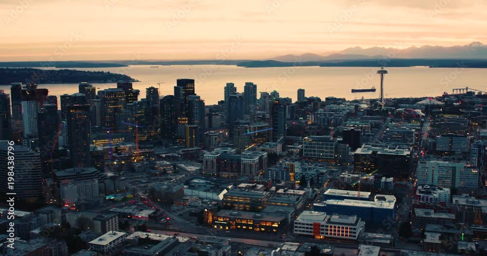 Seattle Skyline Cinematic Look Architecture South Lake Union Westlake ...