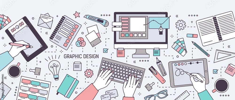 Horizontal Line Graphic Design