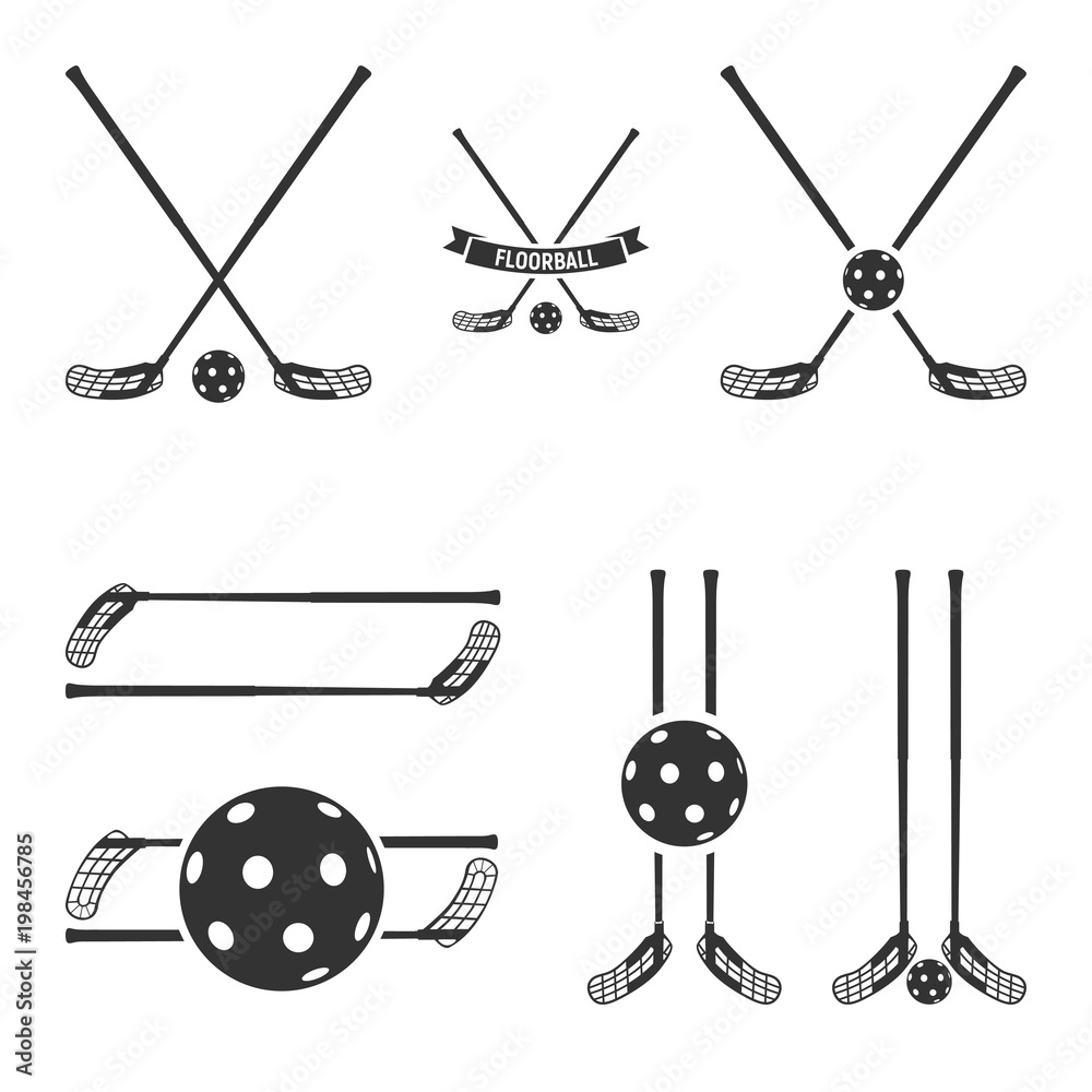 Floorball logo for the team and the cup Stock Vector | Adobe Stock