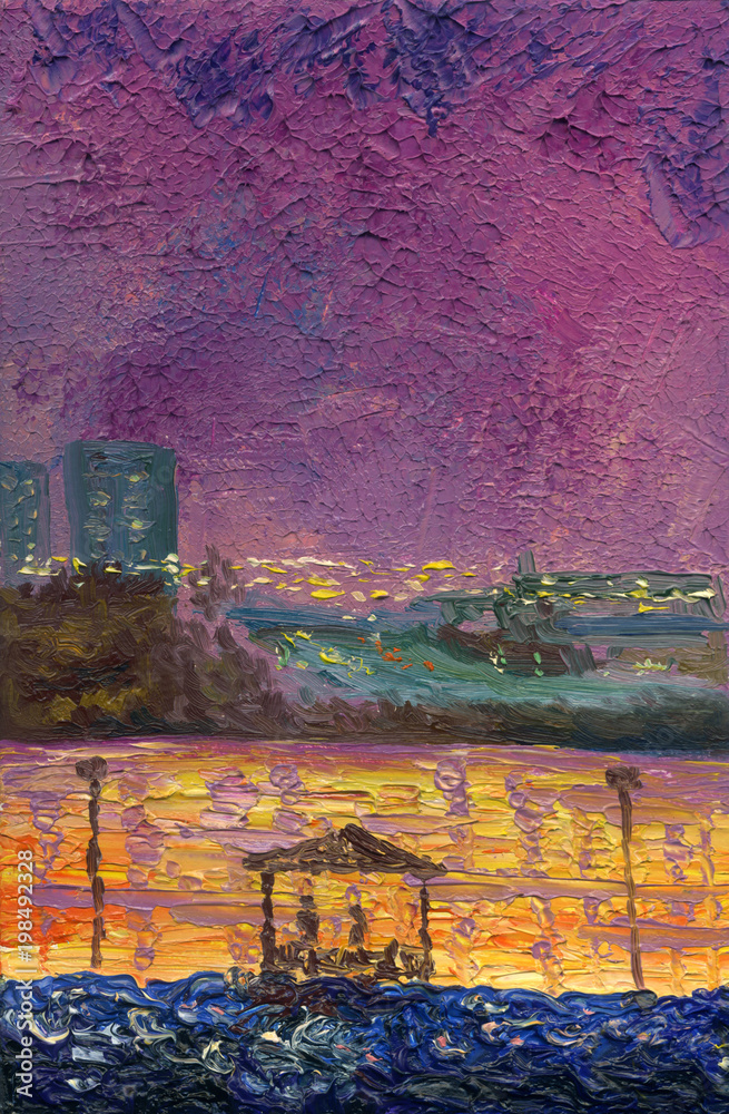 Spring Night City