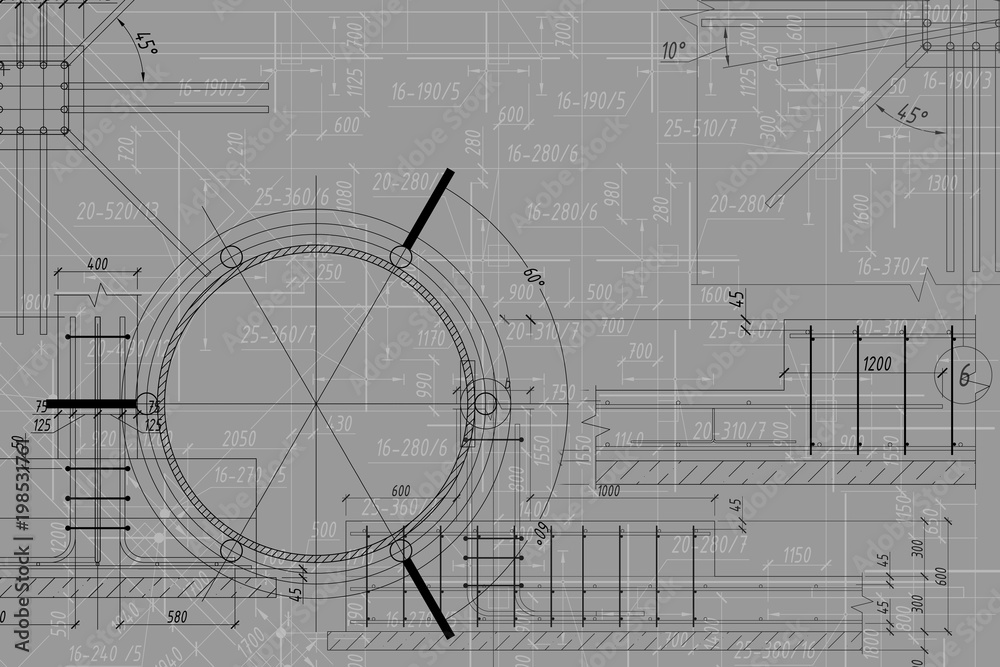 Background of architectural technical drawing Stock Illustration ...