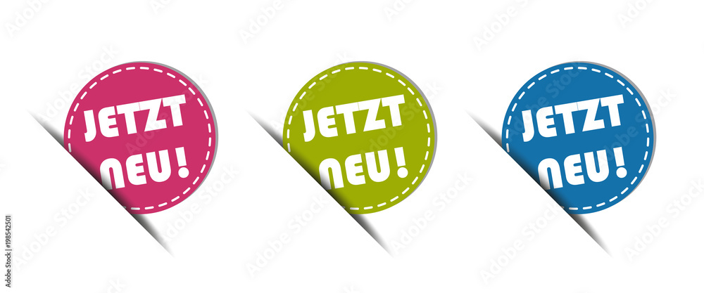 Jetzt Neu Web Button - Vektor Illustration - Freigestellt auf weißem ...