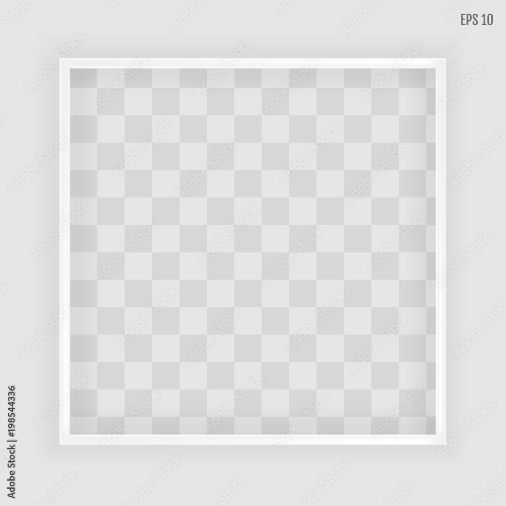 3D picture square frame design. Realistic Square frame. Design Template ...
