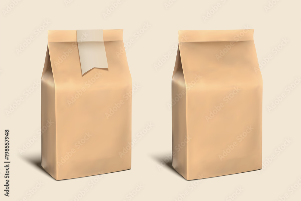 Blank paper bag template Stock Vector | Adobe Stock