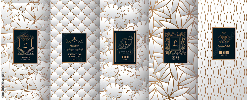 Collection of design elements,labels,icon,frames, for packaging,design ...