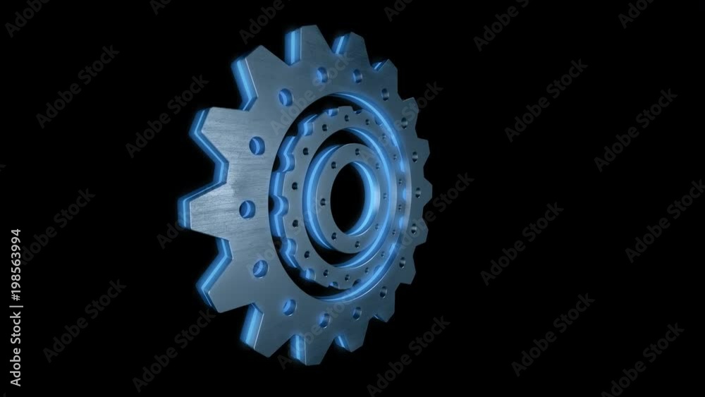 Gear, cogwheel glow animation in PNG format with ALPHA transparency ...