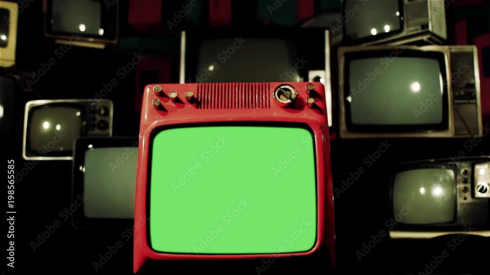 80s Tv Green Screen in the Middle of Many Tvs. Cross Tone. You can ...