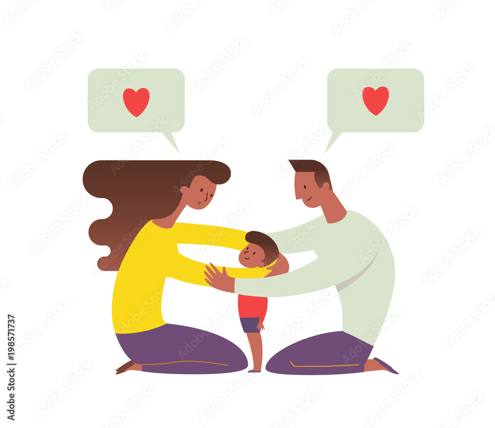 Cartoon Mom And Dad Talking