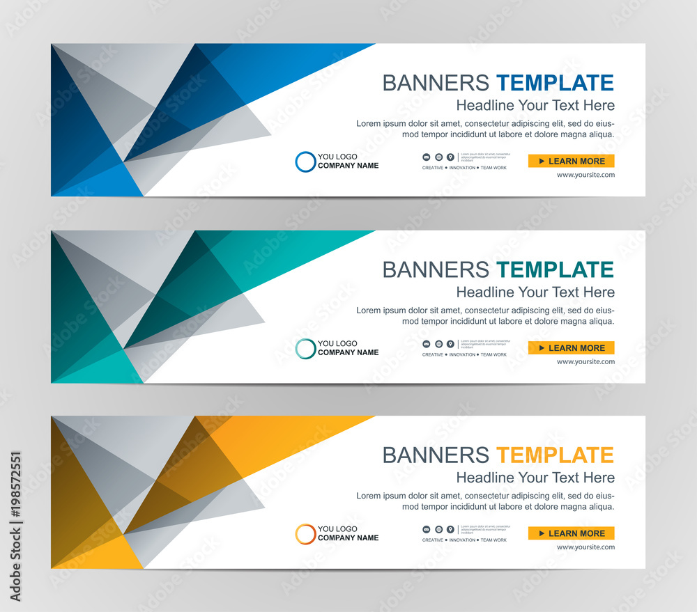Abstract Web banner design background or header Templates Stock Vector ...